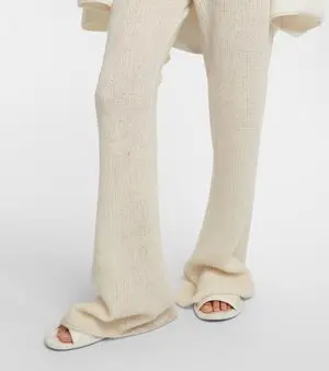 THE ROW Gregori Cashmere Flared Trousers