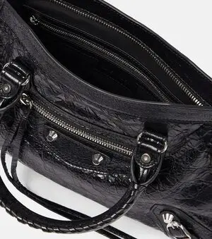 Balenciaga Le City Small Leather Shoulder Bag - Black