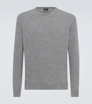 Zegna Cashmere Crew Neck Sweater - Grey