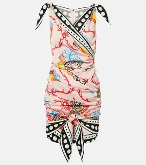 Dolce & Gabbana Capri Printed Silk-blend Mini Dress