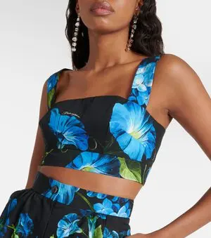 Dolce & Gabbana Floral Cotton Bra Top