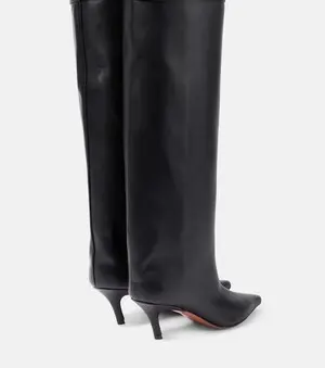 Amina Muaddi Fiona 60 Over-the-knee Leather Boots