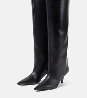 Amina Muaddi Fiona 60 Over-the-knee Leather Boots