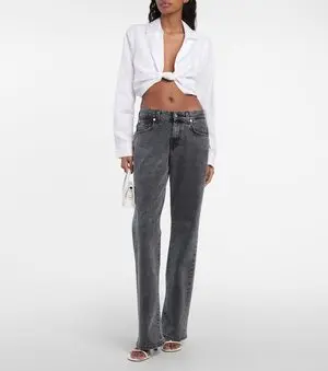 7 For All Mankind Low-rise Straight-leg Jeans
