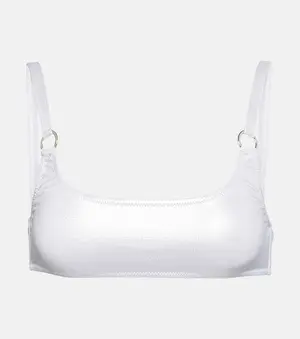 Melissa Odabash Bari Metallic Bikini Top - Silver