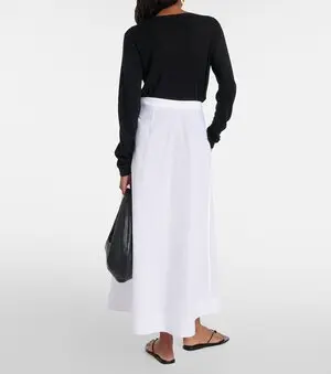 TOTEME High-rise Cotton Maxi Skirt
