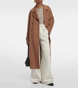 Max Mara Zinnia Jersey Wide-leg Trousers - Beige