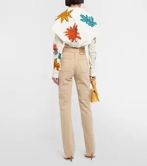 Jacquemus La Chemise Meio Printed Cropped Shirt