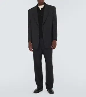 THE ROW Djon Wool Polo Sweater - Black