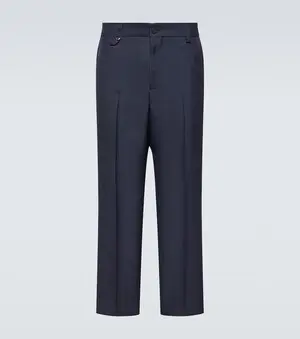 Jacquemus Le Pantalon Cabri Cropped Tailored Trousers - Blue