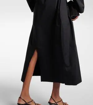 Co Gathered Cotton Midi Dress