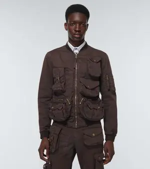 Dolce & Gabbana Cotton Bomber Jacket With Multiple Pockets