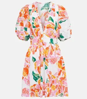 Poupette St Barth Reina Printed Cotton Mini Dress - Multicoloured