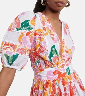 Poupette St Barth Reina Printed Cotton Mini Dress