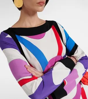 Emilio Pucci Marmo Printed Viscose Blend Mini Dress