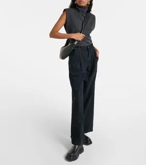 AGOLDE Ellis Low-rise Wide-leg Jeans - Black