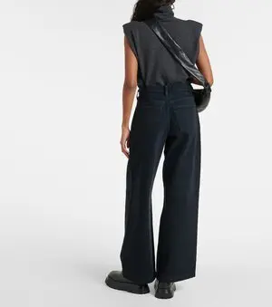 AGOLDE Ellis Low-rise Wide-leg Jeans - Black
