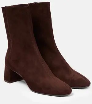 AQUAZZURA Saint Honoré Suede Ankle Boots - Brown