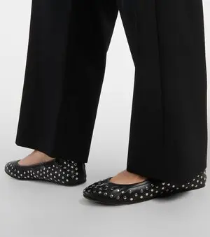 Isabel Marant Étoile Belna Embellished Ballet Flats - Black