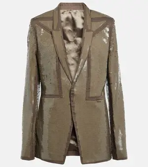Rick Owens Sequined Cotton Blazer