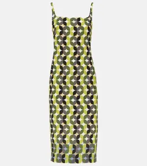 Dries Van Noten Printed Crepe Midi Dress - Multicoloured