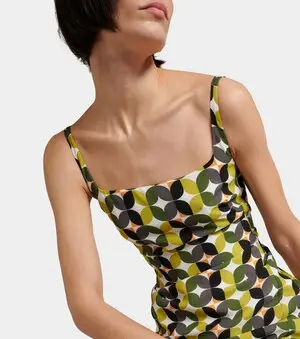 Dries Van Noten Printed Crepe Midi Dress