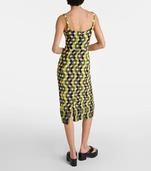 Dries Van Noten Printed Crepe Midi Dress