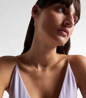 PERSEE Floating Diamond White Gold Necklace