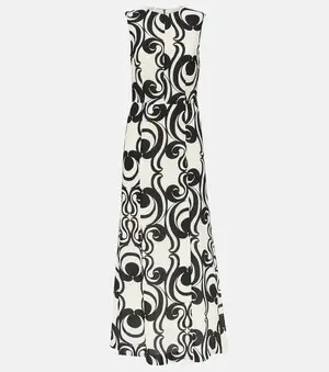 Dries Van Noten Printed Crepe Maxi Dress - Multicoloured