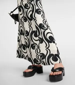 Dries Van Noten Printed Crepe Maxi Dress