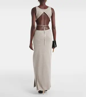 TOM FORD Metallic Knit Maxi Dress