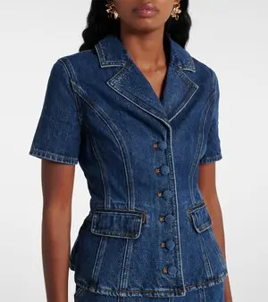 SELF-PORTRAIT Denim Midi Dress