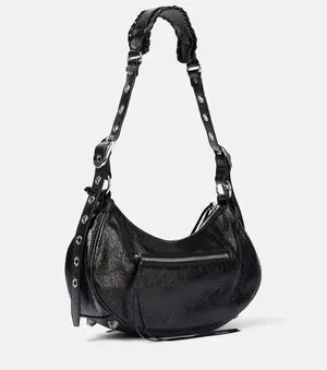 Balenciaga Le Cagole Small Leather Shoulder Bag - Black