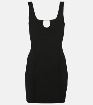Jacquemus La Mini Robe Sierra Ribbed-knit Minidress - Black