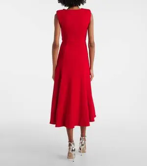 Roland Mouret Wool Crepe Midi Dress