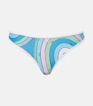 Emilio Pucci Printed Bikini Bottoms - Blue
