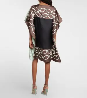 Valentino Garavani Chain Print Silk Kaftan Dress
