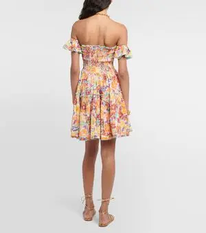 Poupette St Barth Aurora Floral Cotton Minidress