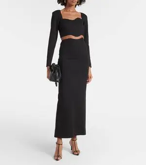 Staud Corde Scalloped Crop Top