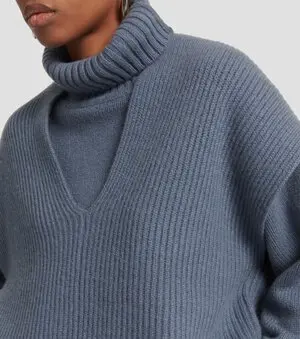 JOSEPH Ribbed-knit Cashmere Top
