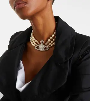 VIVIENNE WESTWOOD Embellished Faux Pearl Choker