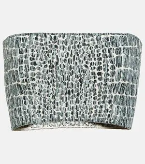 Alaïa Croc-effect Bandeau Top - Multicoloured