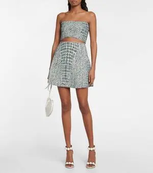 Alaïa Croc-effect Bandeau Top