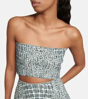 Alaïa Croc-effect Bandeau Top