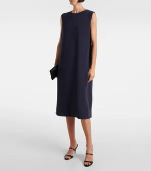 THE ROW Mirna Cady Sheath Dress - Blue