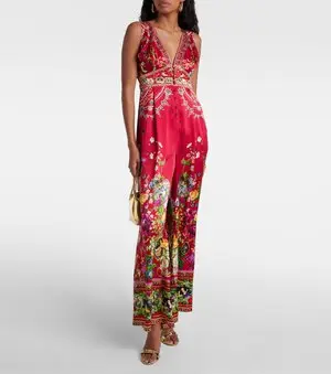 Camilla Printed Silk Jumpsuit