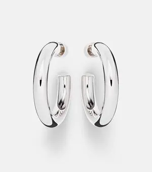 JENNIFER FISHER Samira Mini 14kt Gold-plated Hoop Earrings - Silver