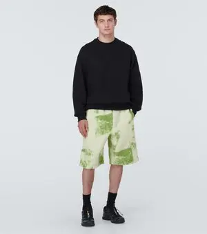 Y3 Printed Wool-blend Shorts