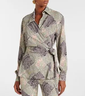 Etro Printed Wrap Top