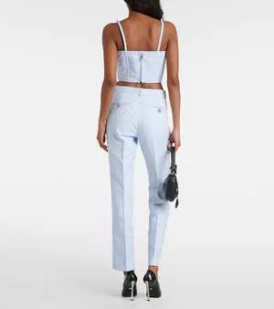 Versace Medusa '95 Gingham Virgin Wool Bustier